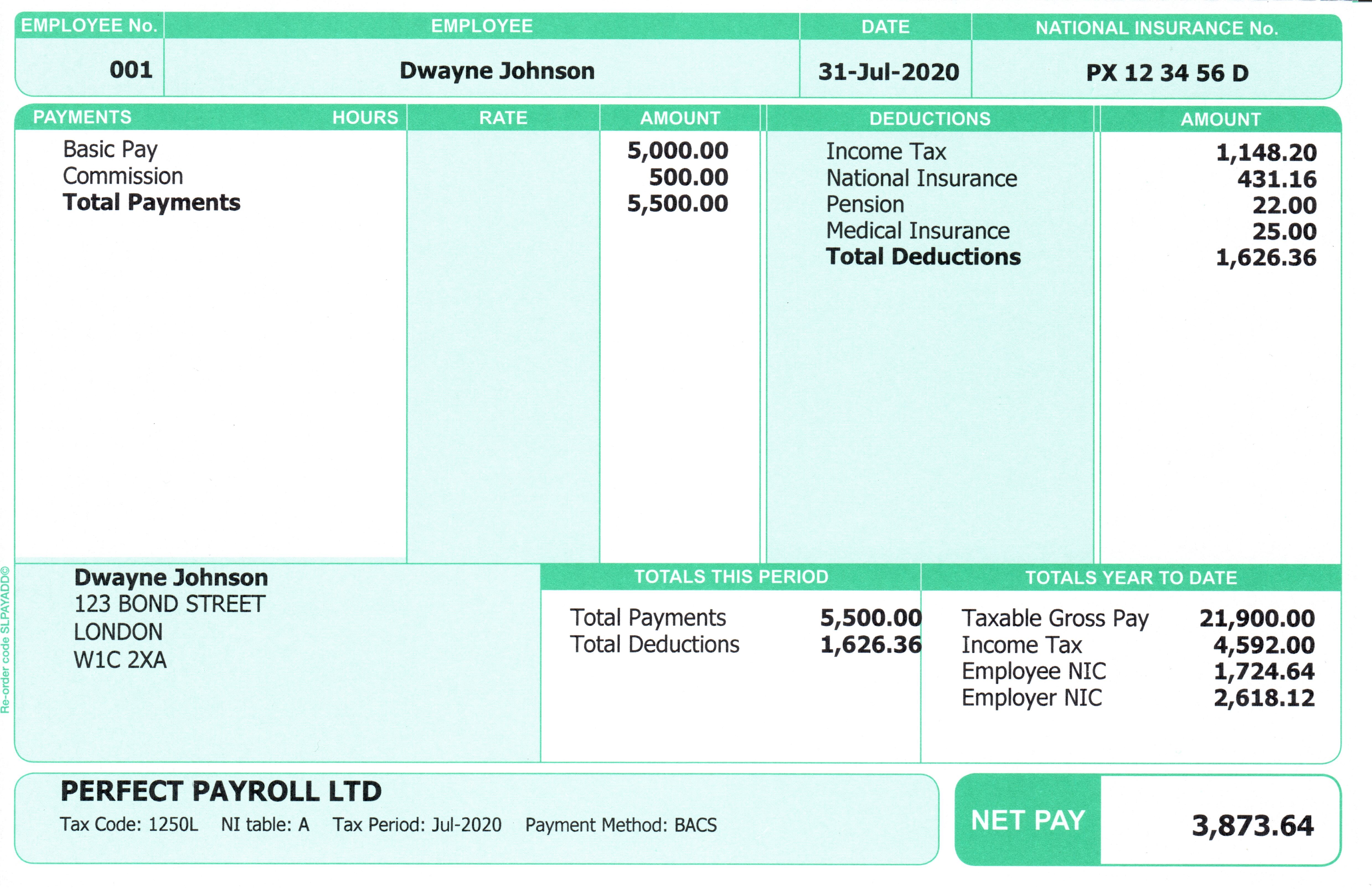 Payslip Template Uk Payslip Template Uk